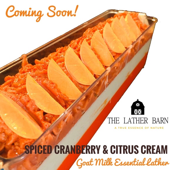 THE LATHER BARN | Bath | Spiced Cranberry Citrus Cream Goat Milk Lather ...